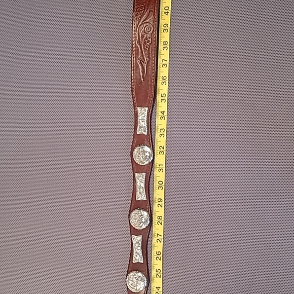 Handmade | Accessories | Tooled Leather Concho Belt | Poshmark